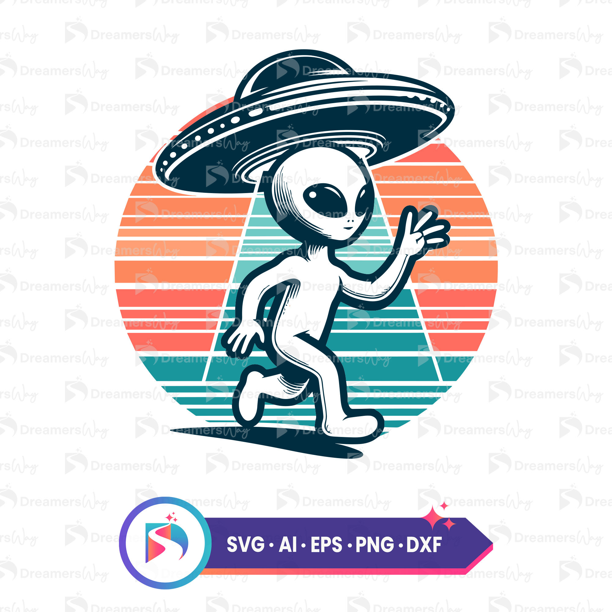 Alien Vector Illustration, Alien Funny T-shirt Design, Commercial Use ...