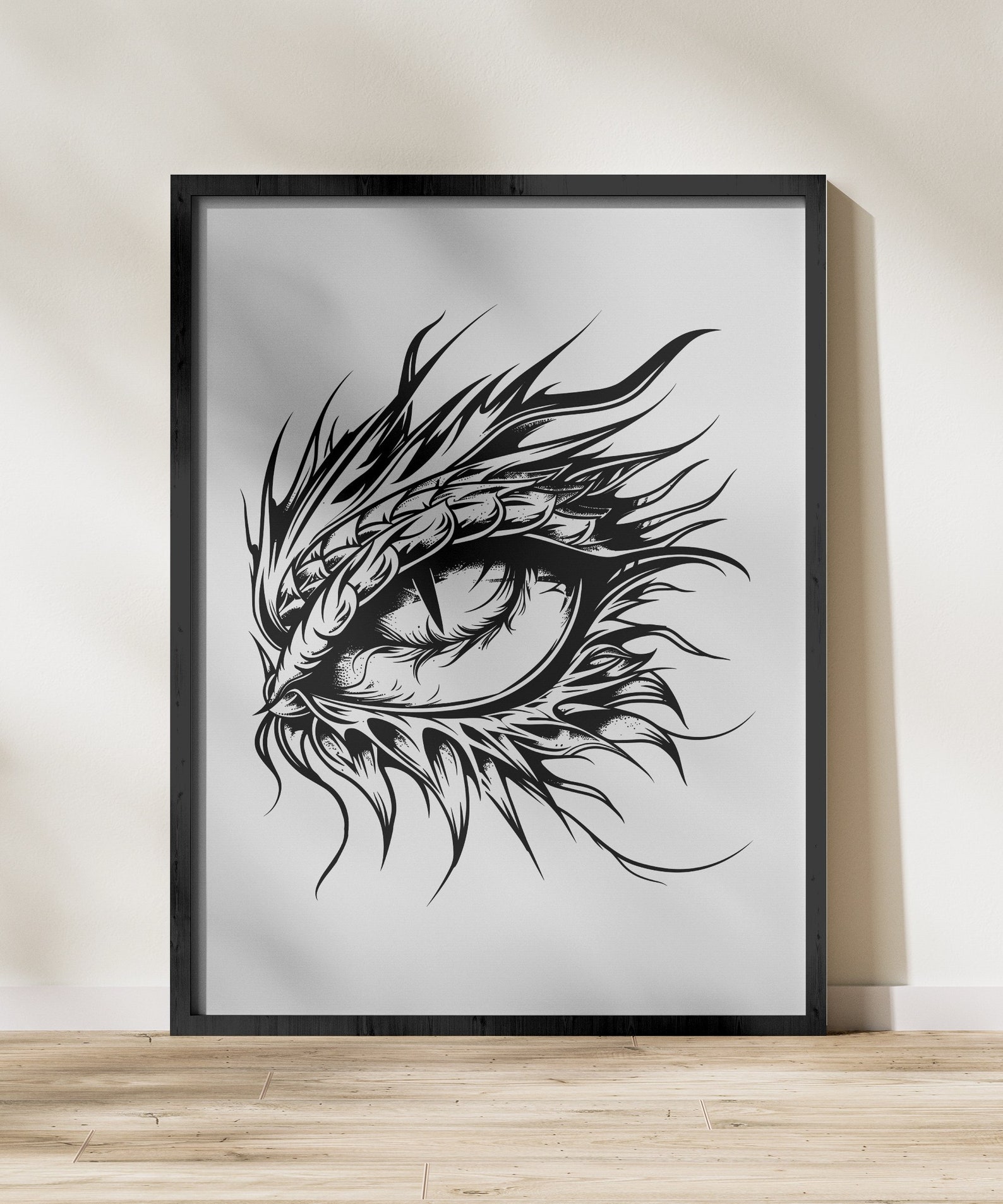 Dragon Eye Vector Illustration, Svg File for Cutting, Printable Tattoo ...