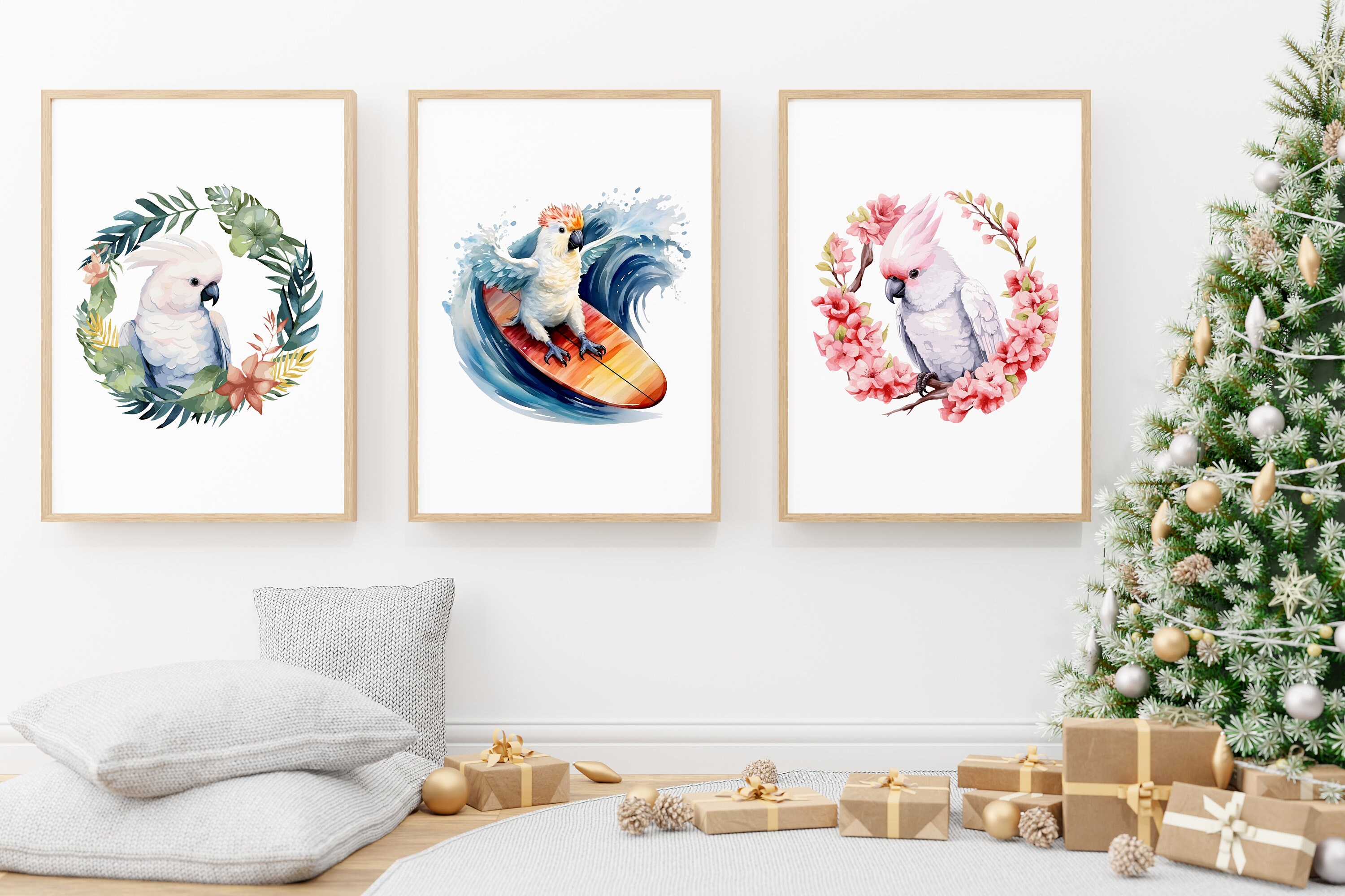 Colorful Watercolor Cockatoo Bundle Clipart, Cockatoo PNG, Cockatoo ...
