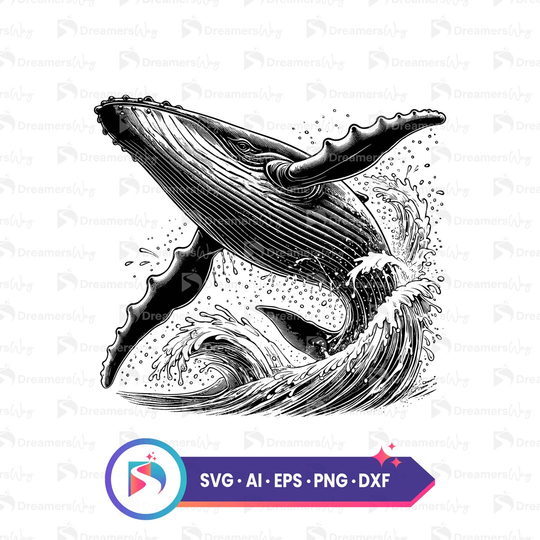 Jumping Shark Vector Illustration, Shark Svg, Sea Life Illustration ...