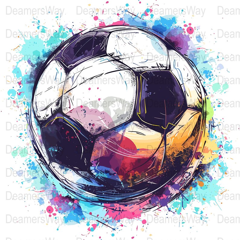 Colorful Soccer Ball Clipart Bundle: 10 High-quality Transparent Png ...
