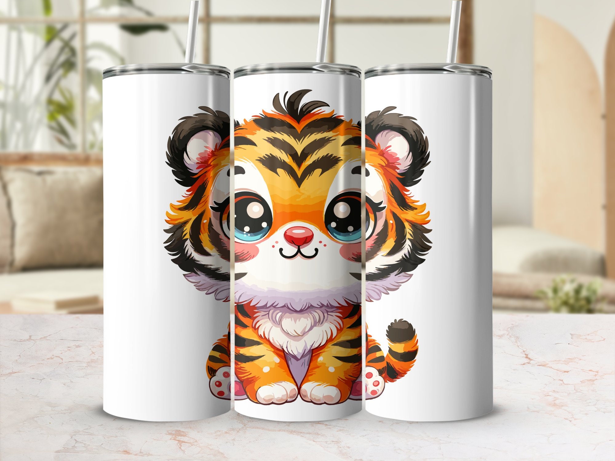 Cute Tiger Clipart, Digital Download, Svg, Png, Dxf, Ai, Eps Files ...