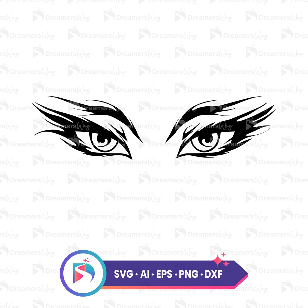 Eye Vector Illustration Svg, Ai, Eps, Png, Dxf Files for Cricut and ...