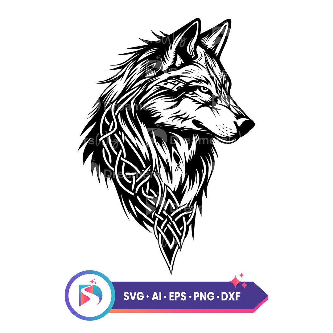 Wolf Head SVG, DXF, Wolf SVG, Wolf Vector File, Wolf Dxf, Wild Animal ...