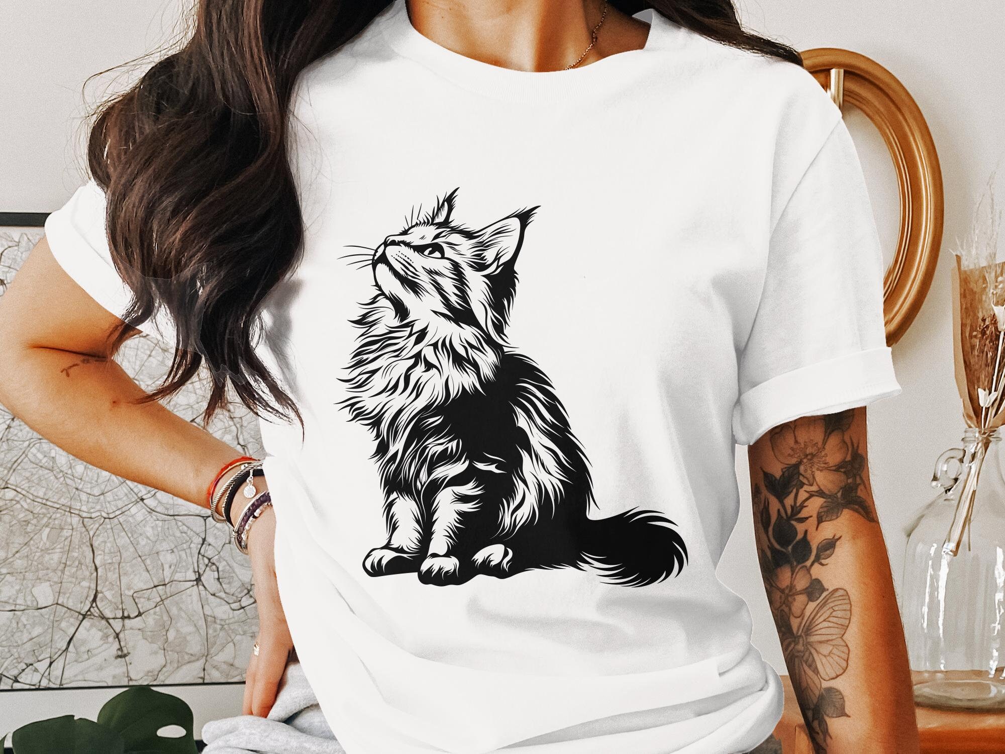 Cute Cat SVG, Kitten PNG, Kitty Vector Illustration, Cat a SVG Cut File ...