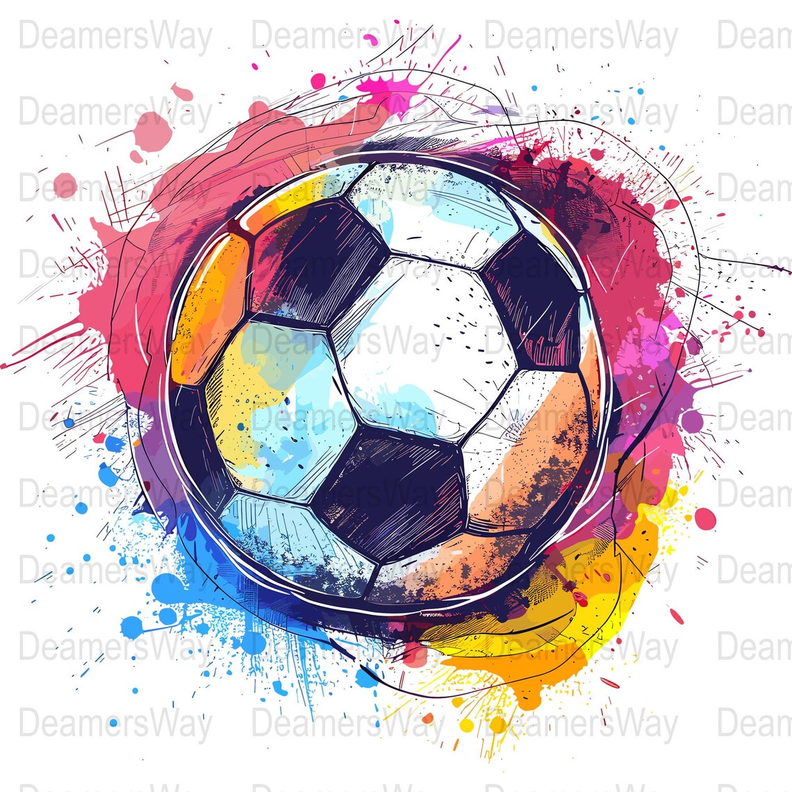 Colorful Soccer Ball Clipart Bundle: 10 High-quality Transparent Png ...