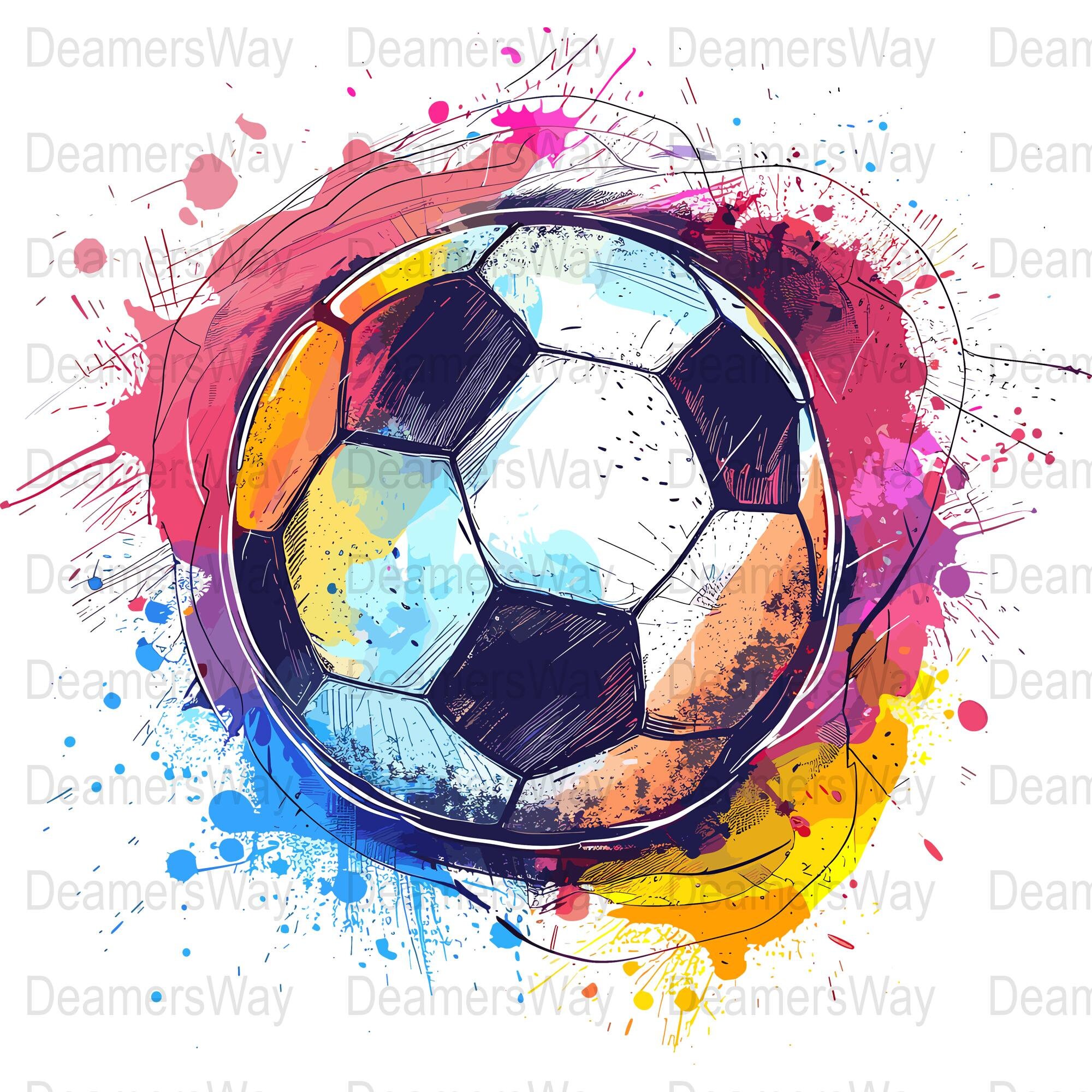 Colorful Soccer Ball Clipart Bundle: 10 High-quality Transparent Png ...
