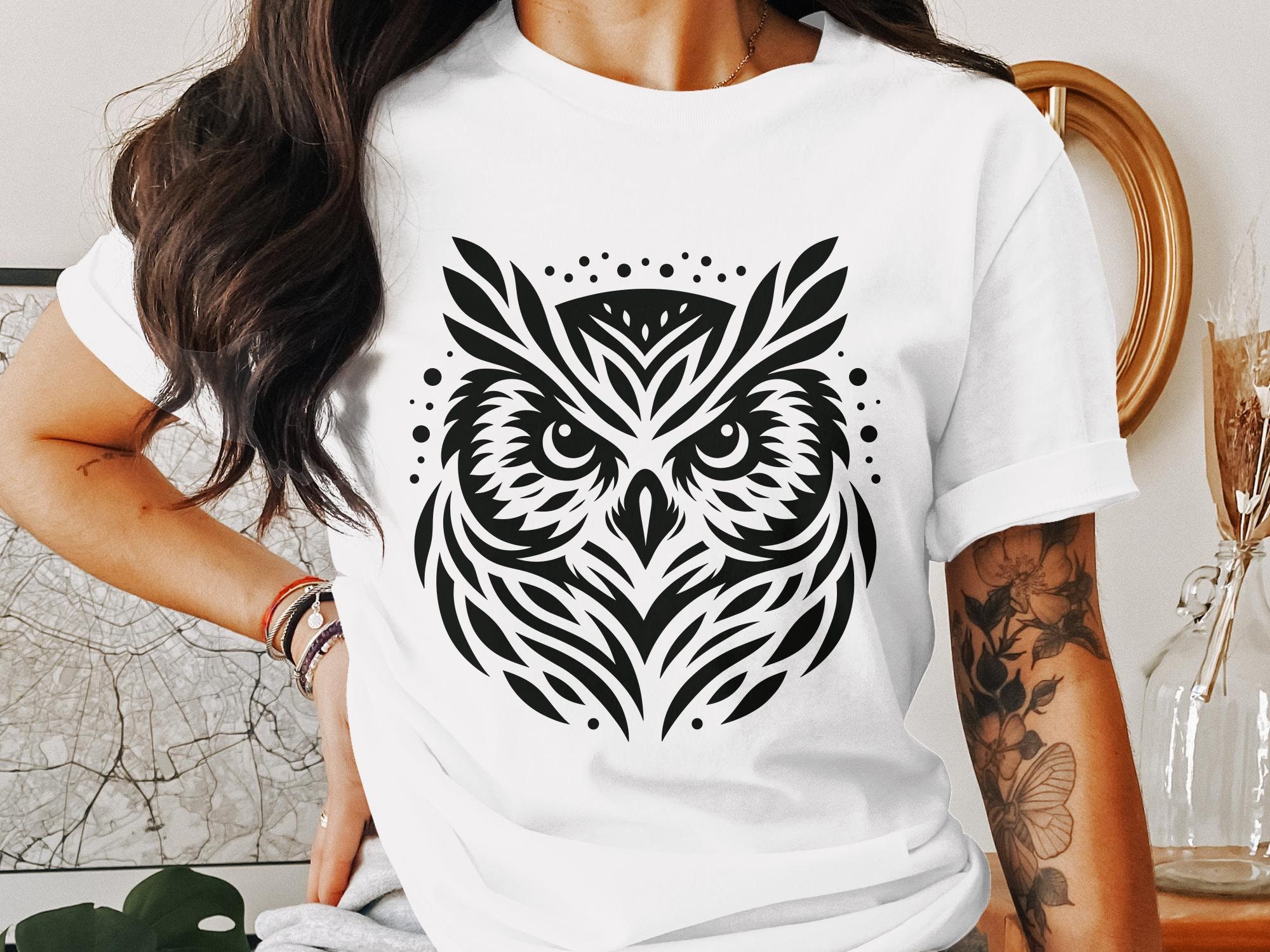 Cute Owl Svg File, Digital Download for Cricut, Silhouette, Tribal ...