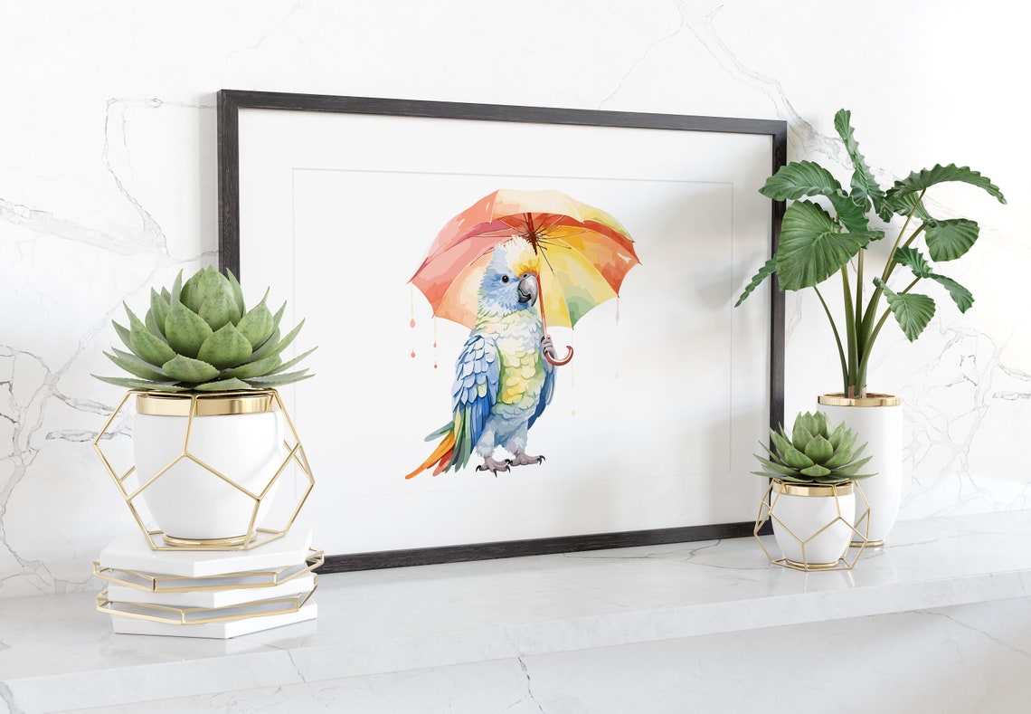 Colorful Watercolor Cockatoo Bundle Clipart, Cockatoo PNG, Cockatoo ...