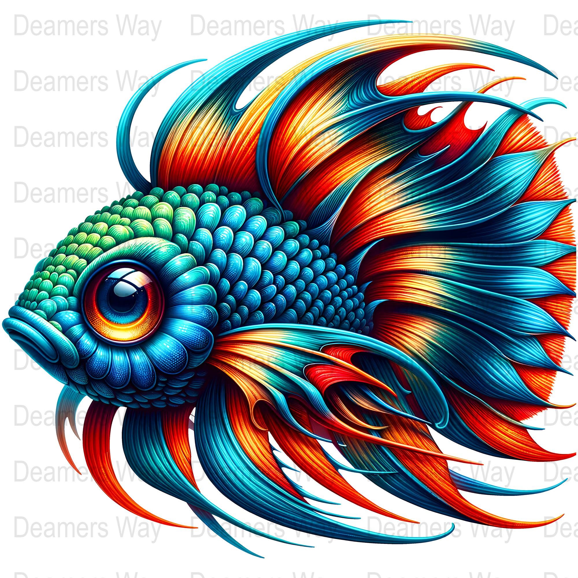 10 Colorful Sea Fish Clipart, Vibrant Digital Artwork, High Resolution ...