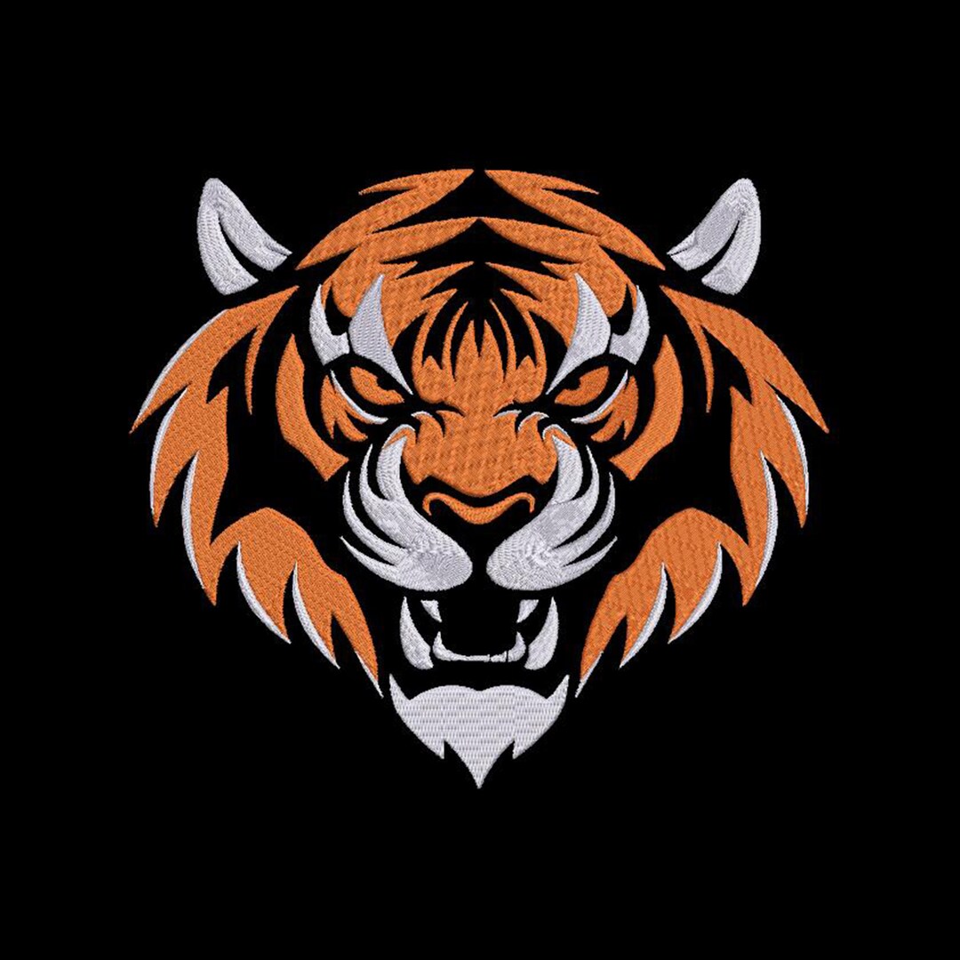 Majestic Tiger Head Embroidery Design, Wild Animal Face, Machine ...