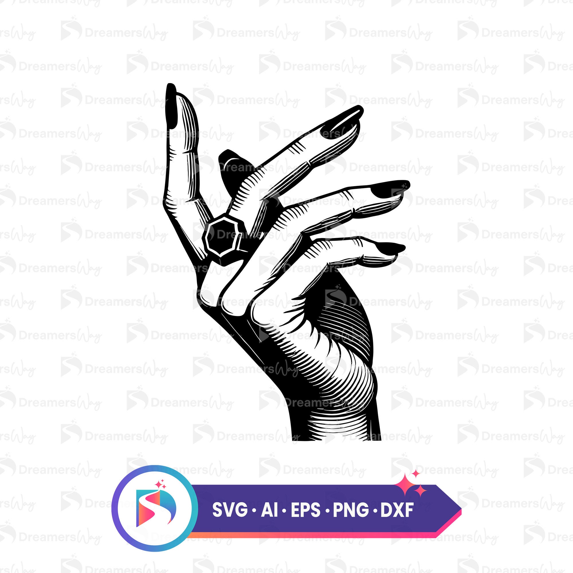 Wedding Finger Vector Illustration, Wall Art, Women Finger Svg ...