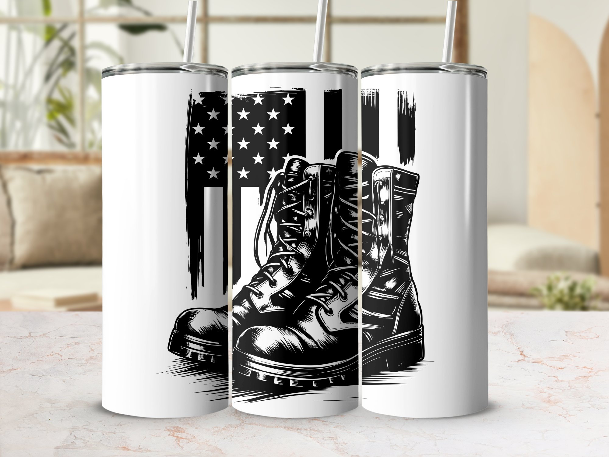 American Flag Military Boots Vector Art, Svg, Patriotic Combat Boot ...