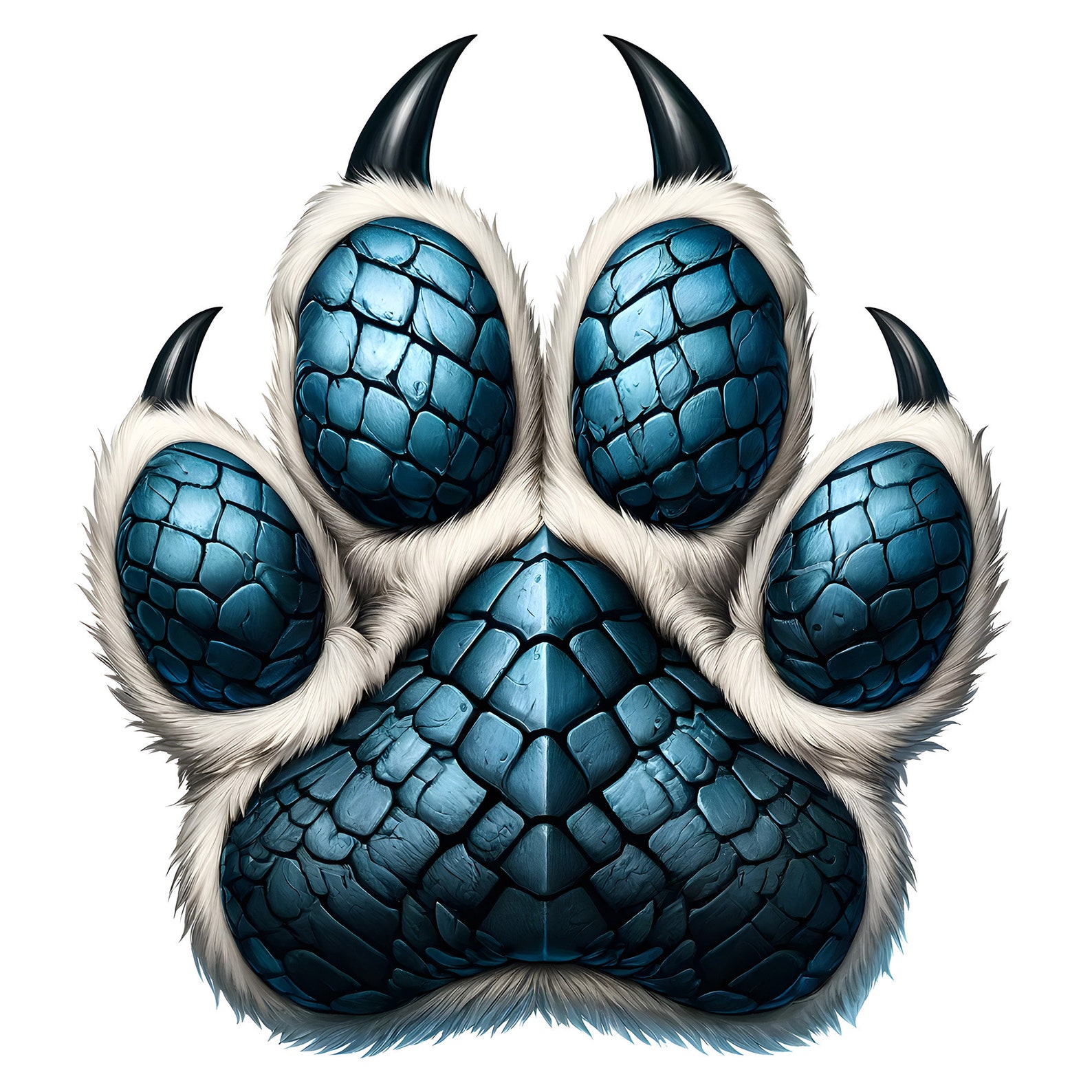 10 Paw Print Digital Clipart, Paw Print Illustration, Instant Download ...