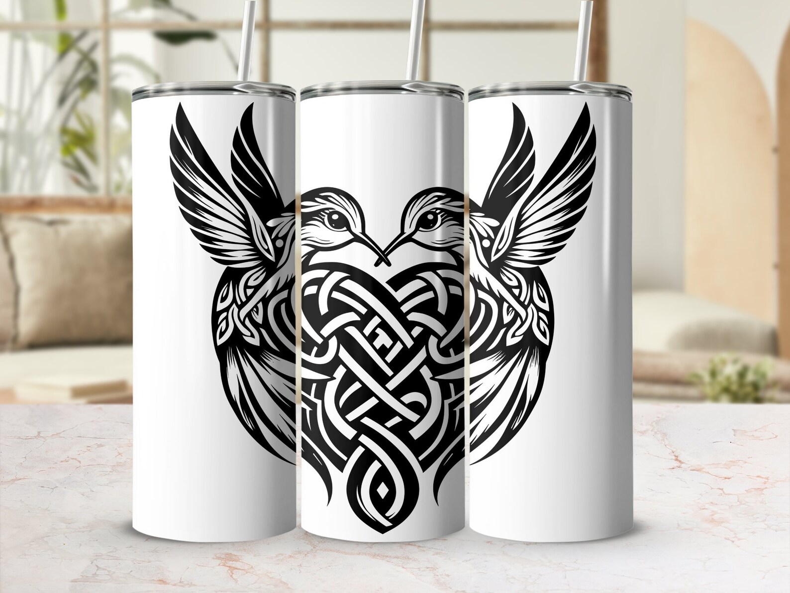 Celtic Hummingbird Shape of Heart Vector Illustration Svg, Ai, Eps, Png ...