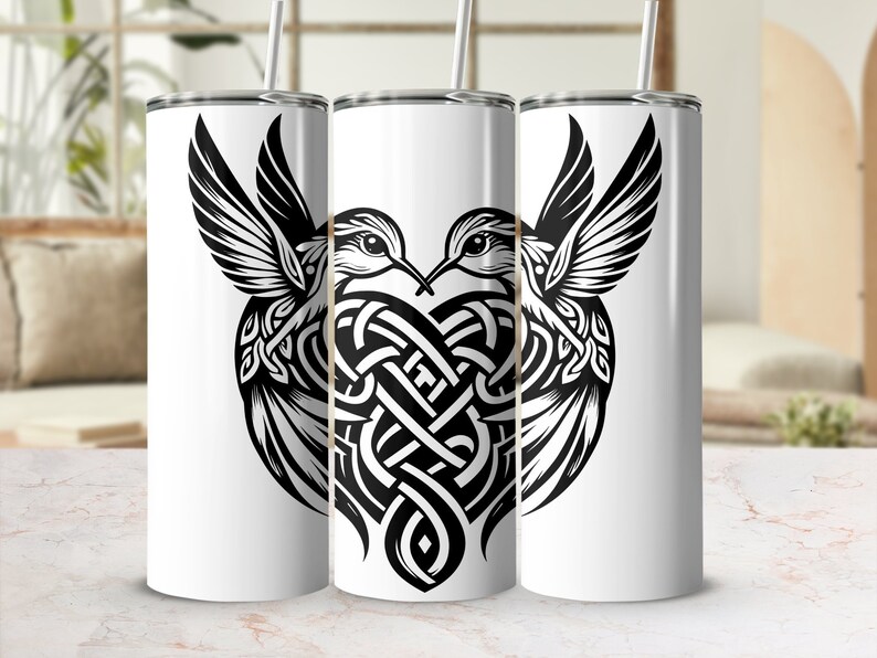 Celtic Hummingbird Shape of Heart Vector Illustration Svg, Ai, Eps, Png ...