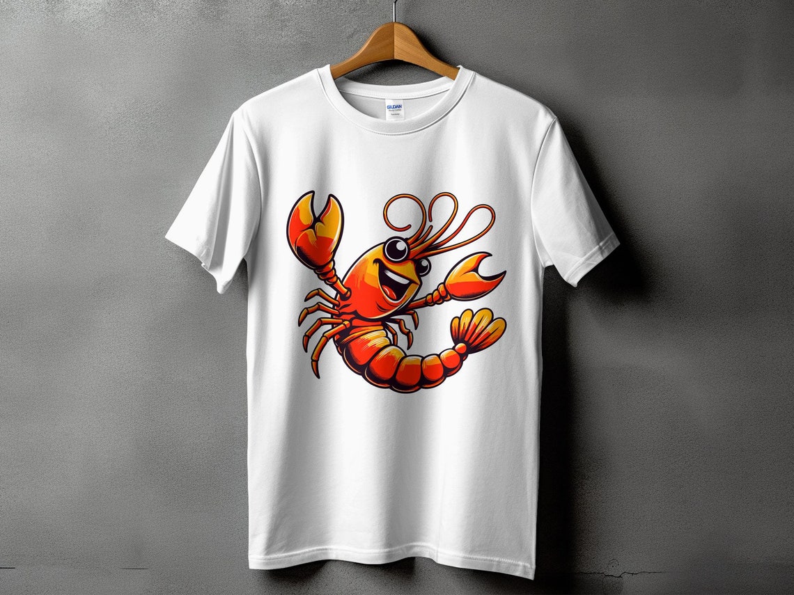 Cartoon Shrimp With a Dynamic and Lively Pose Vector Art, Svg, Png, Eps ...