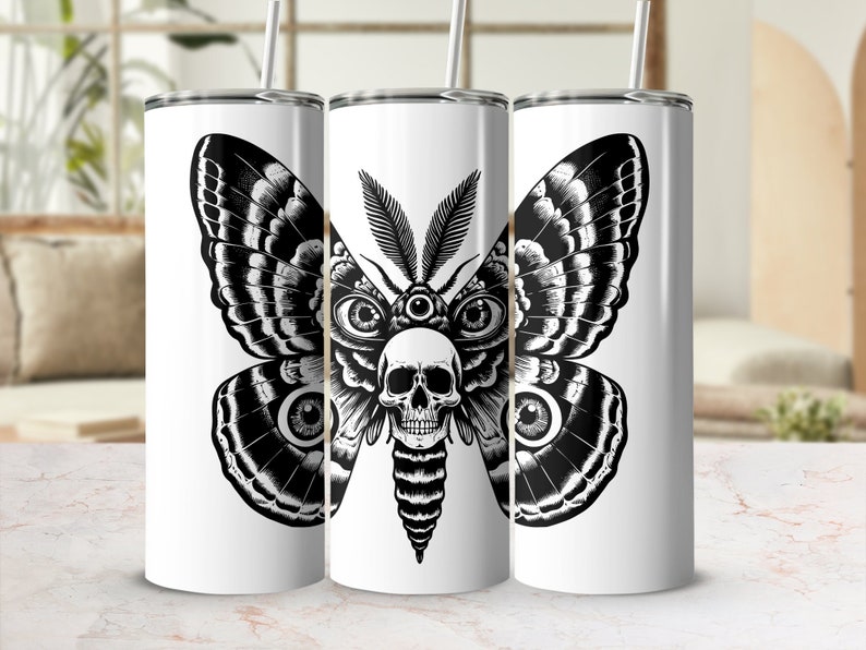 Gothic Moth Skull Vector Digital Download, Butterfly Svg, Tattoo ...