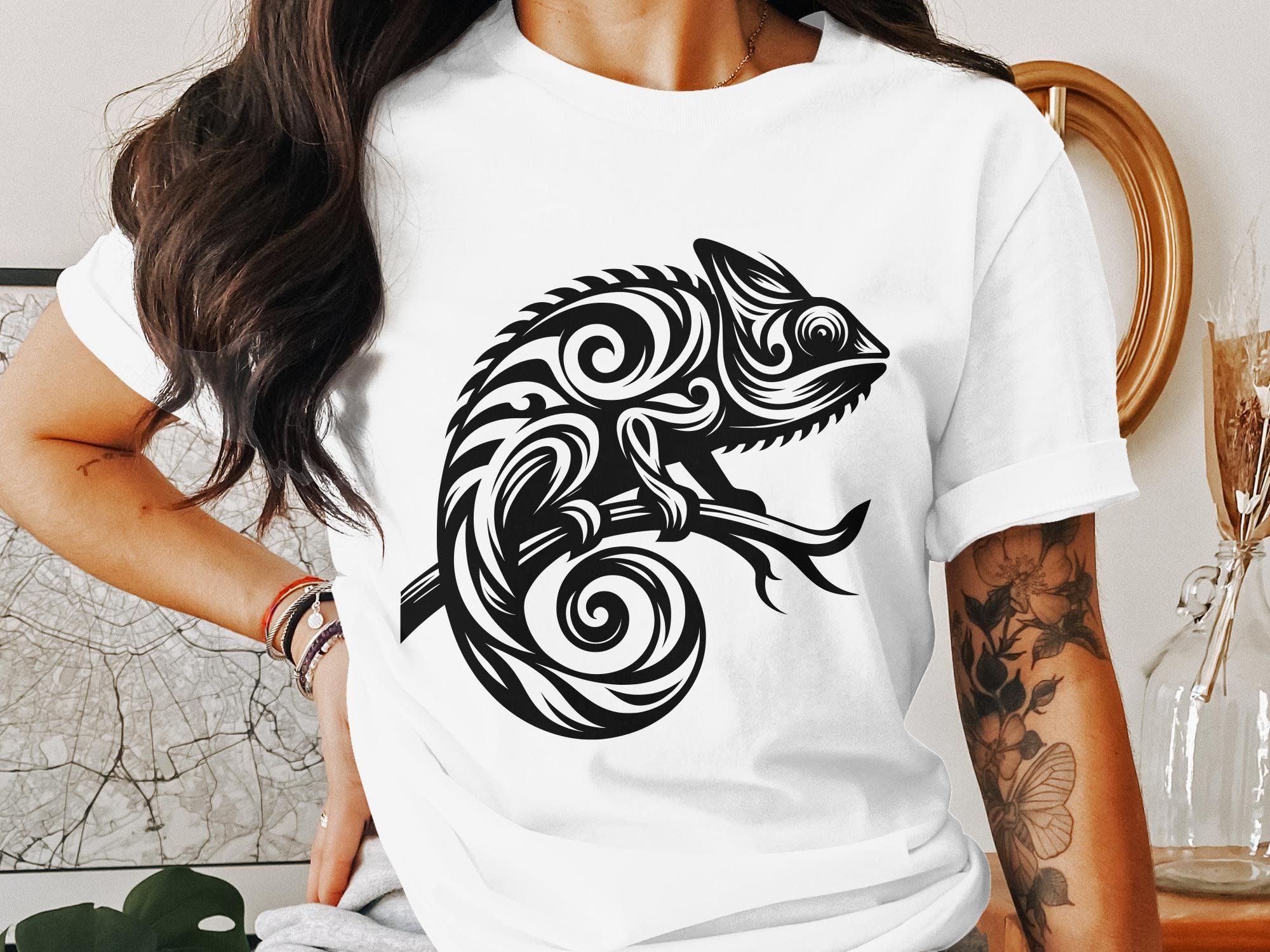 Chameleon Vector Illustration Svg, Chameleon Svg, Digital Download for ...