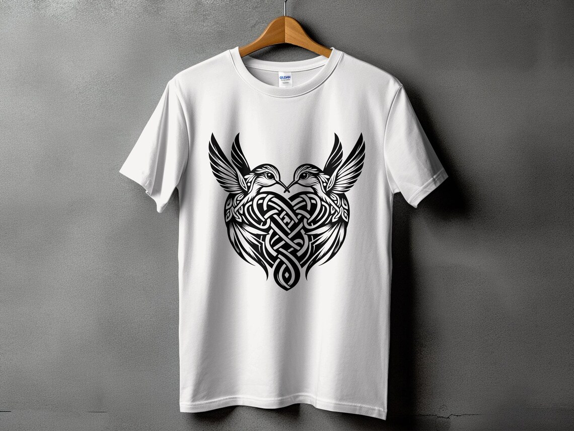 Celtic Hummingbird Shape of Heart Vector Illustration Svg, Ai, Eps, Png ...