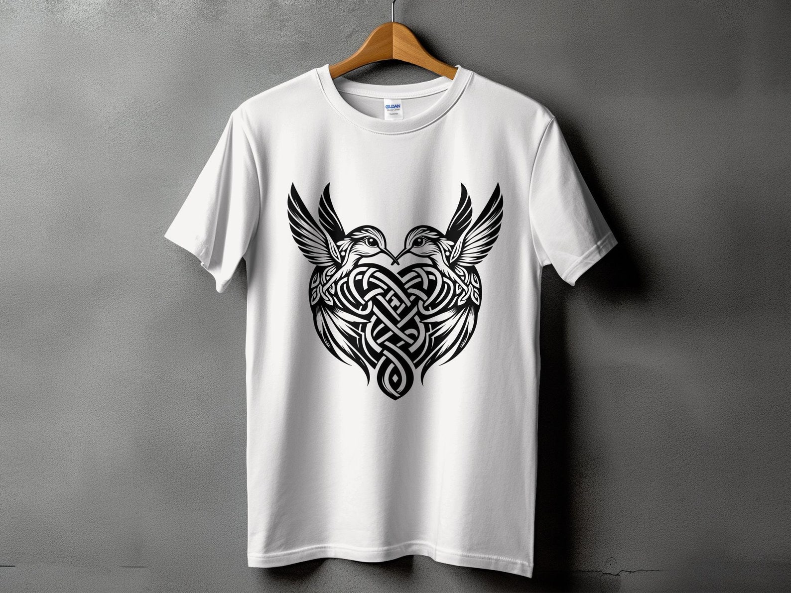 Celtic Hummingbird Shape of Heart Vector Illustration Svg, Ai, Eps, Png ...