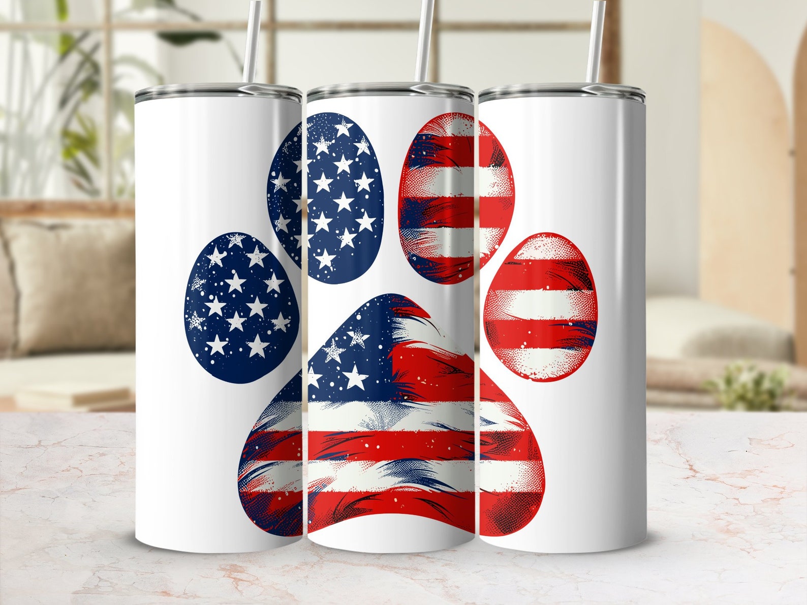 Dog Paw Print American Flag, Svg, Digital Download for Cricut and ...