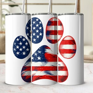 Dog Paw Print American Flag, Svg, Digital Download for Cricut and ...