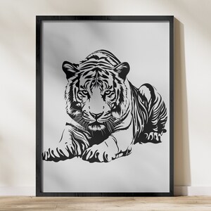 Tiger Vector Illustration, Tiger Svg, Tiger Png, Best for Print on ...