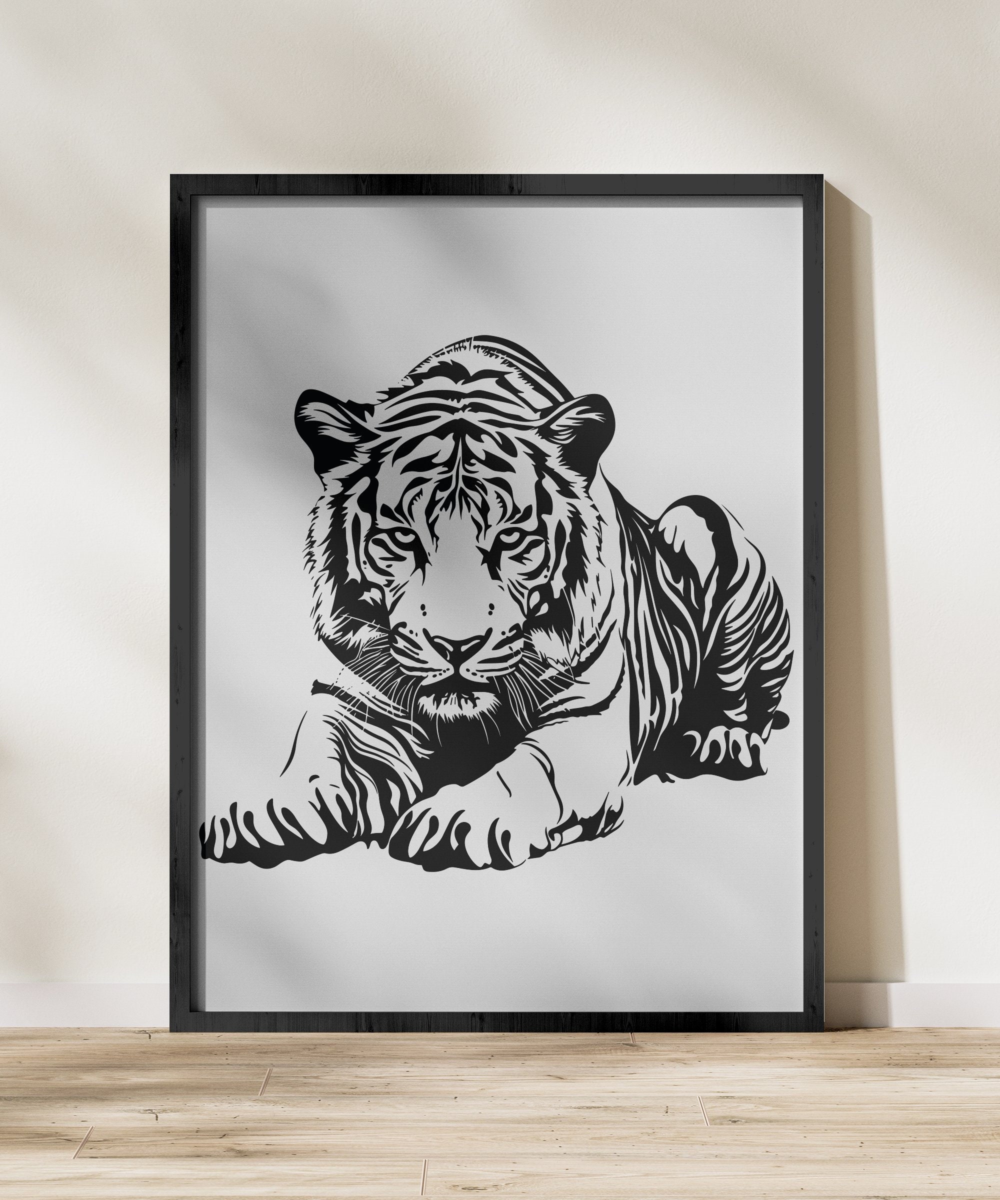 Tiger Vector Illustration, Tiger Svg, Tiger Png, Best for Print on ...