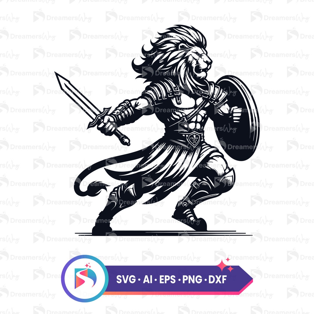 Guerrero león svg, imágenes prediseñadas de animales de fantasía ...