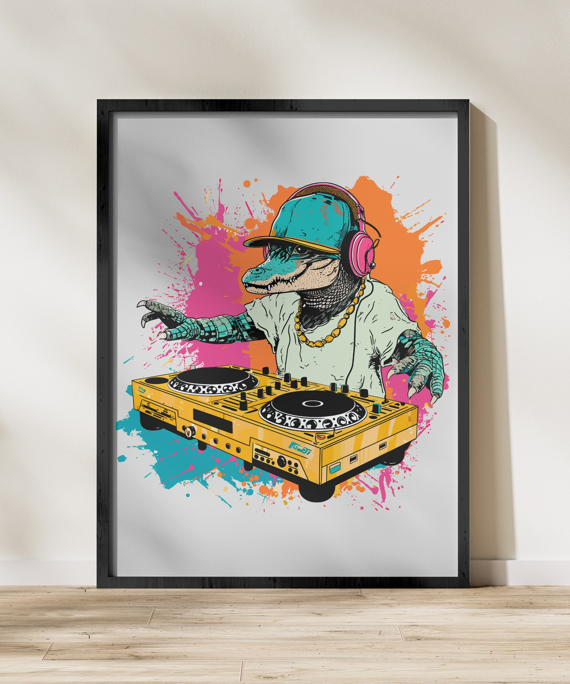 Dj Alligator Vector Illustration Vector Illustration, Svg Cut File ...
