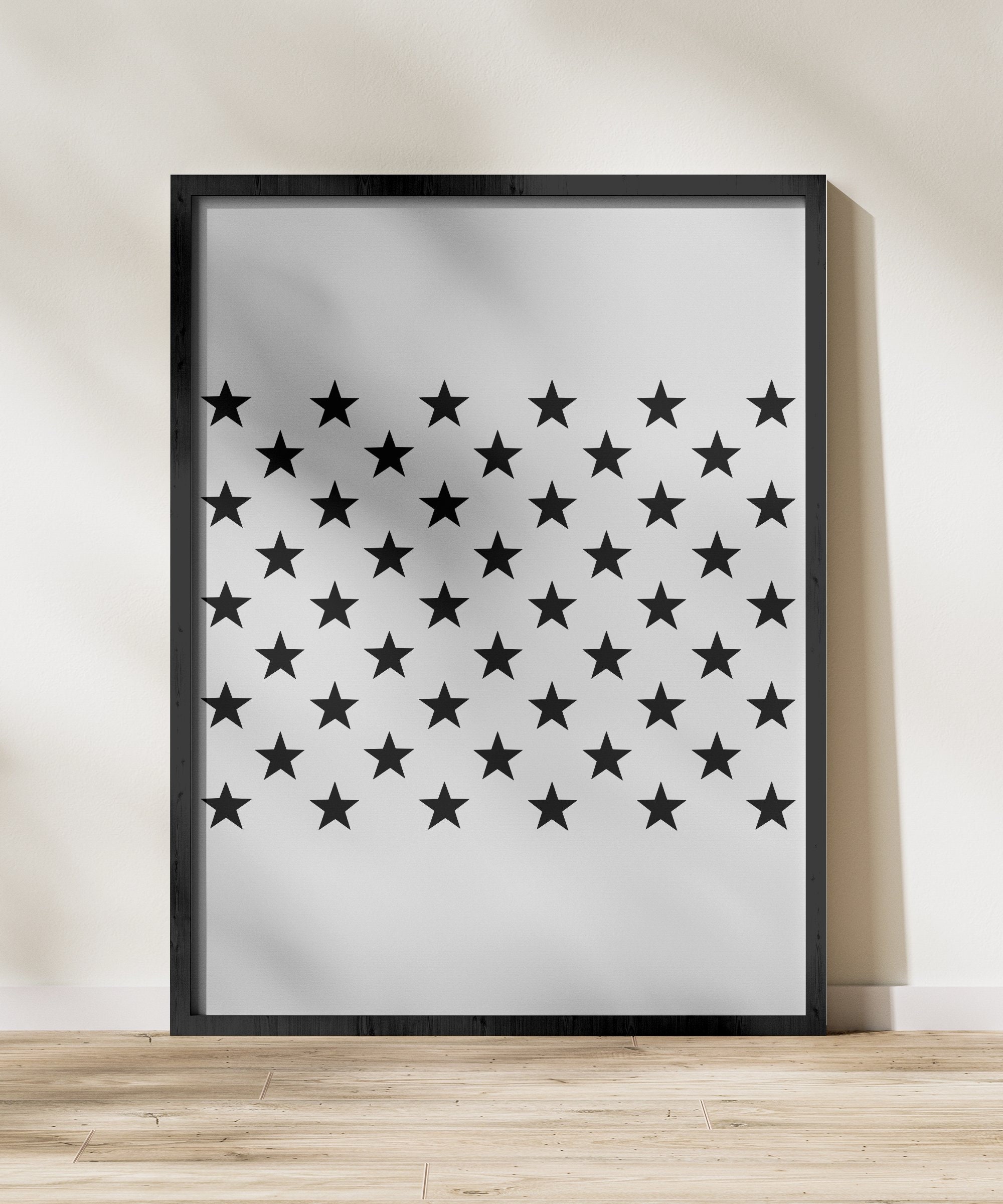 Star Pattern Vector Art, Svg and Dxf Files, Digital Download Ai, Eps ...
