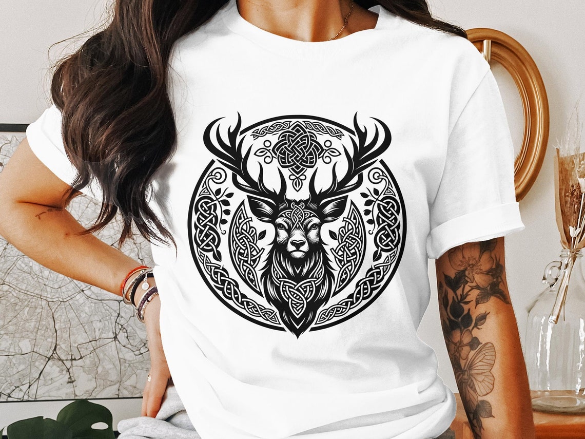 Celtic Deer Vector Art, Svg, Dxf, Png, Ai, Eps Files for Cricut and ...