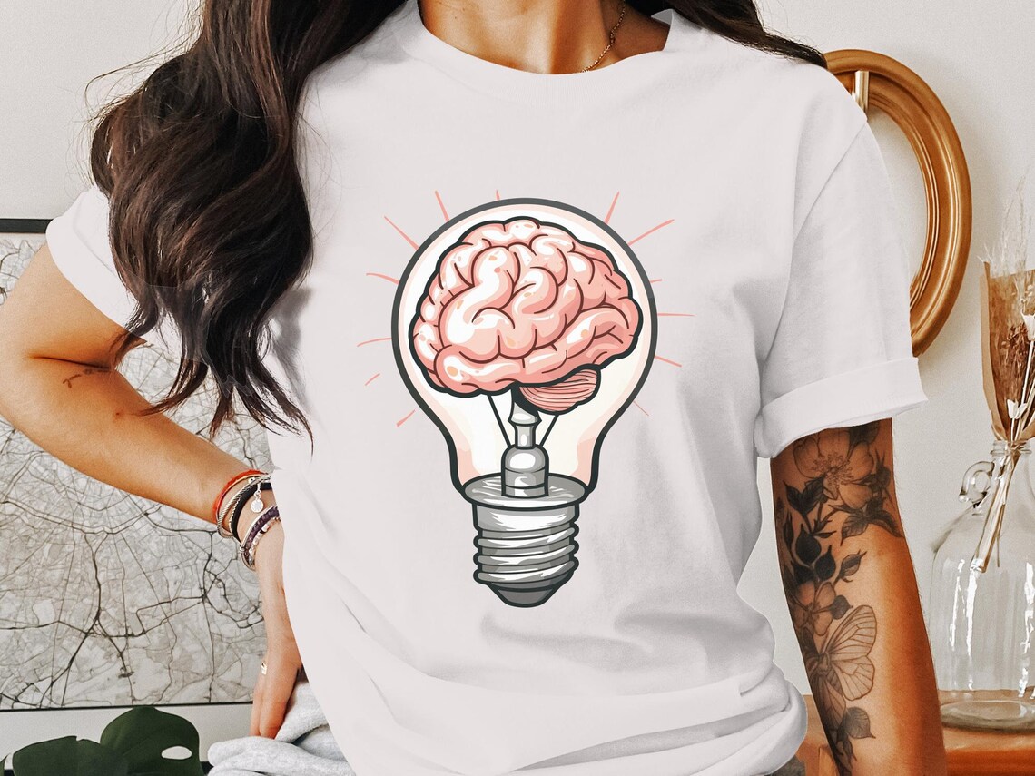 Brain Light Bulb Vector Design, Creative Mind Concept, Digital Svg, Png ...
