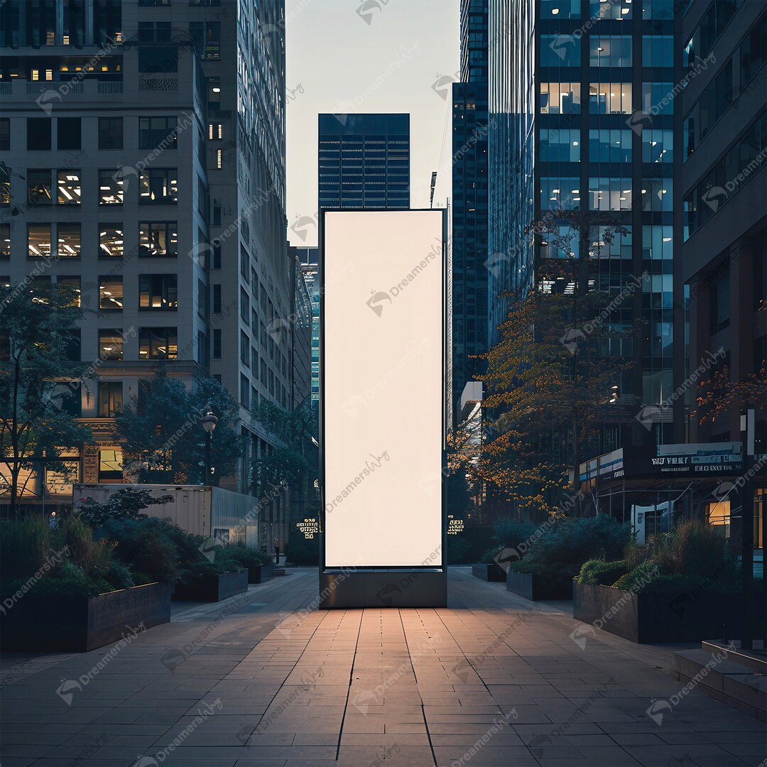 Street Lightbox Billboard Mockup Jpg File, High-resolution Digital ...