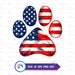 Dog Paw Print American Flag, Svg, Digital Download for Cricut and ...