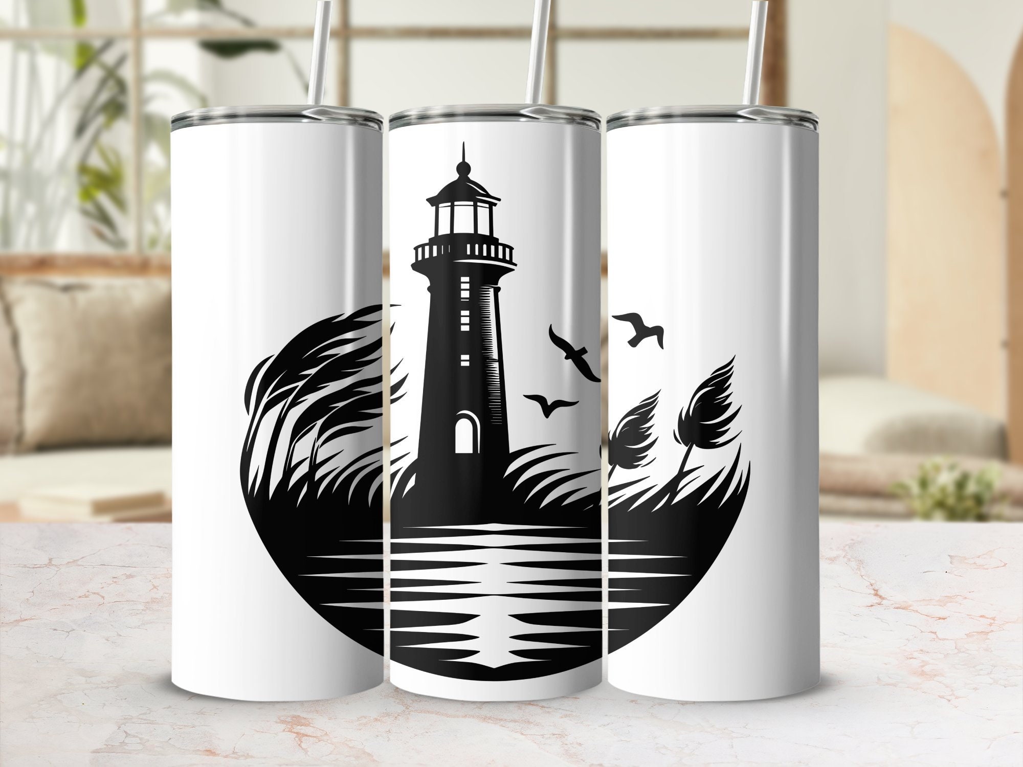 Lighthouse Vector Art, Svg, Ai, Eps, Png, Dxf Files, Digital Download ...