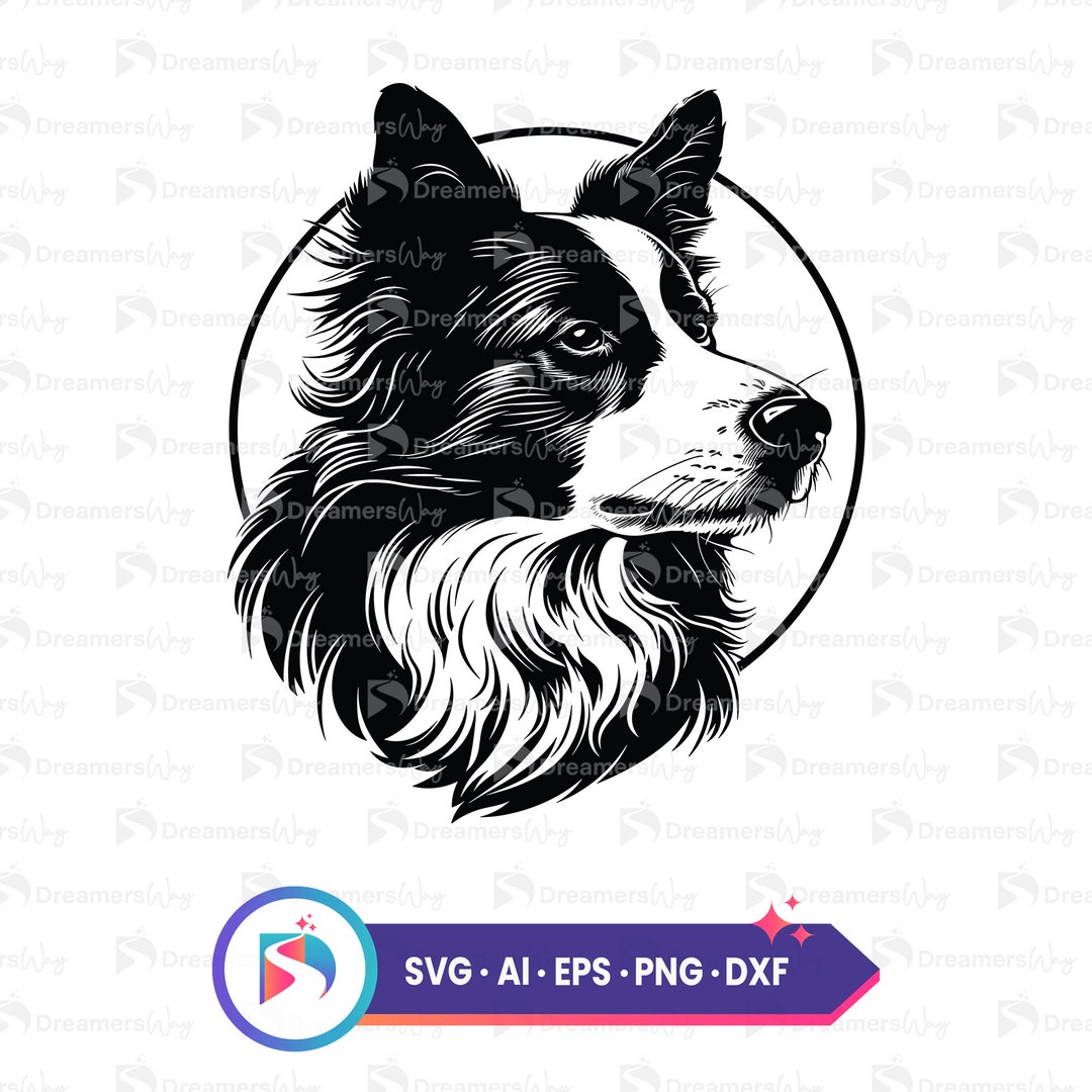 Dog Svg Cutting File, Pet Portrait Vector Art, Custom Dog Breed ...