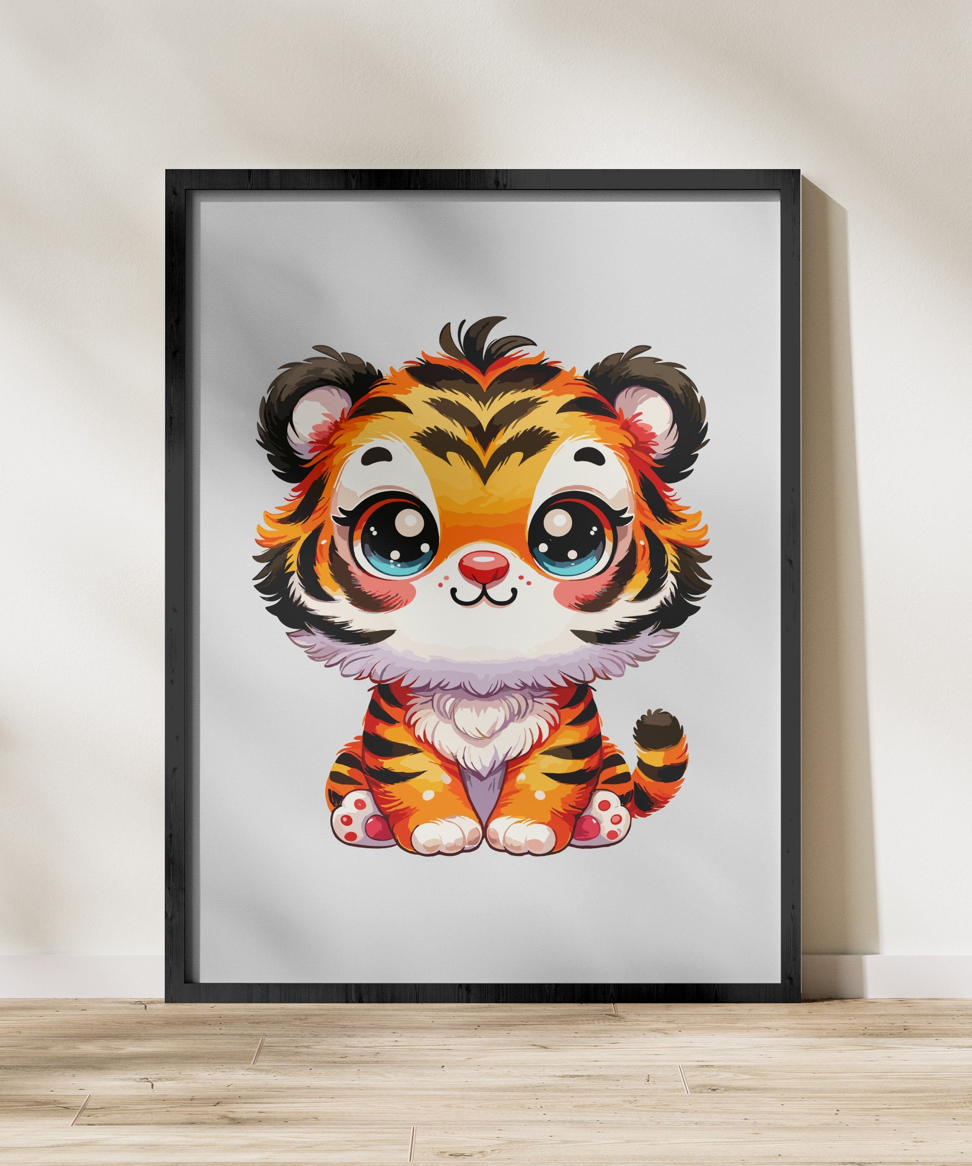 Cute Tiger Clipart, Digital Download, Svg, Png, Dxf, Ai, Eps Files ...