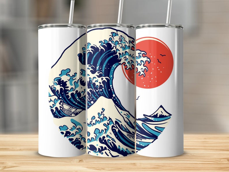 Ocean Waves Vector Illustration, Wall Art, Svg Png Eps Dxf Files ...