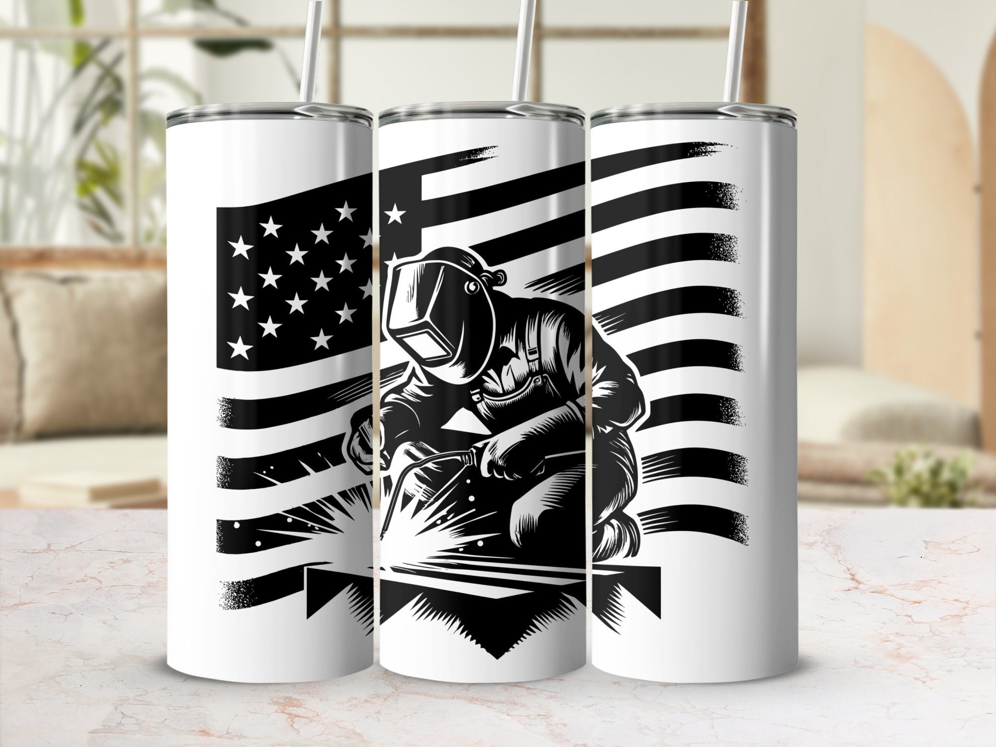 Welder With Usa Flag Vector Art, Svg, Ai, Eps, Png, Dxf Files for ...