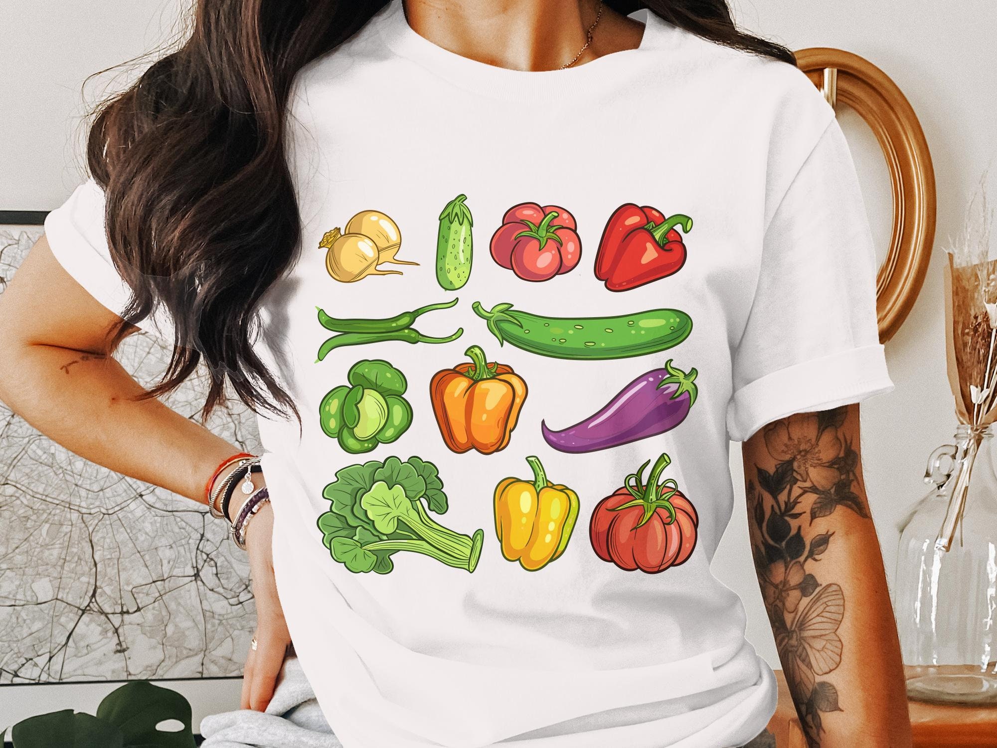 Vegetable Clipart Svg Bundle, Garden Veggies Digital Art, Png Dxf Ai ...