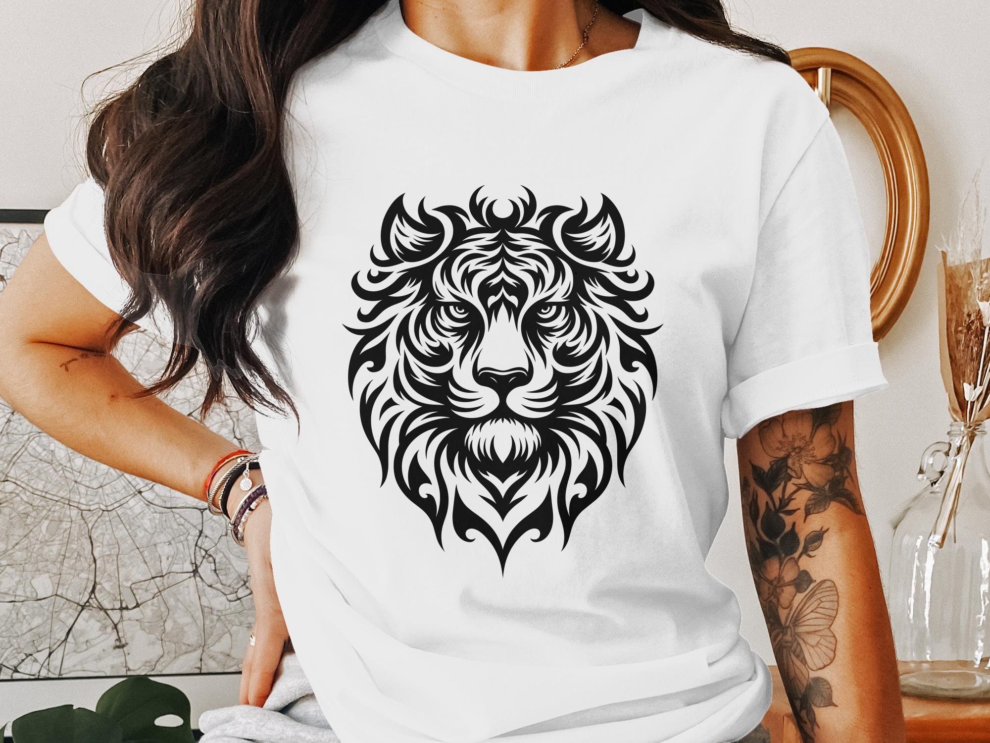 Tribal Lion Head Svg, Lion Svg Cutting File, Wildlife Animal Lion ...