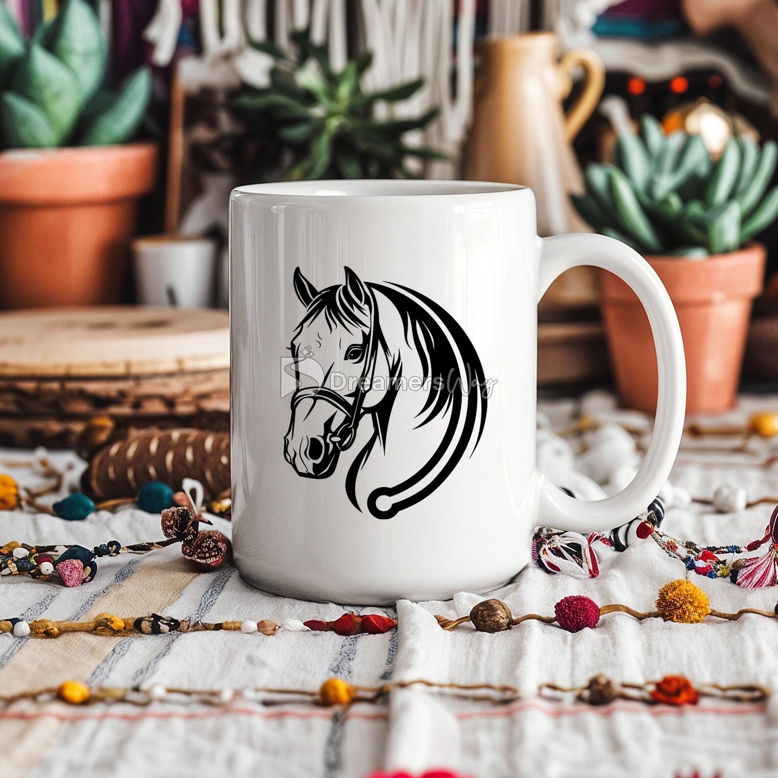 Horse Face Vector Illustration, Wall Art, Horse Svg, Printable ...