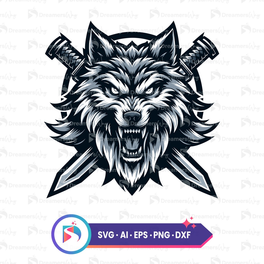 Wolf Vector Art Digital Download, Tribal Wolf Design Svg, Dxf, Png, Eps ...