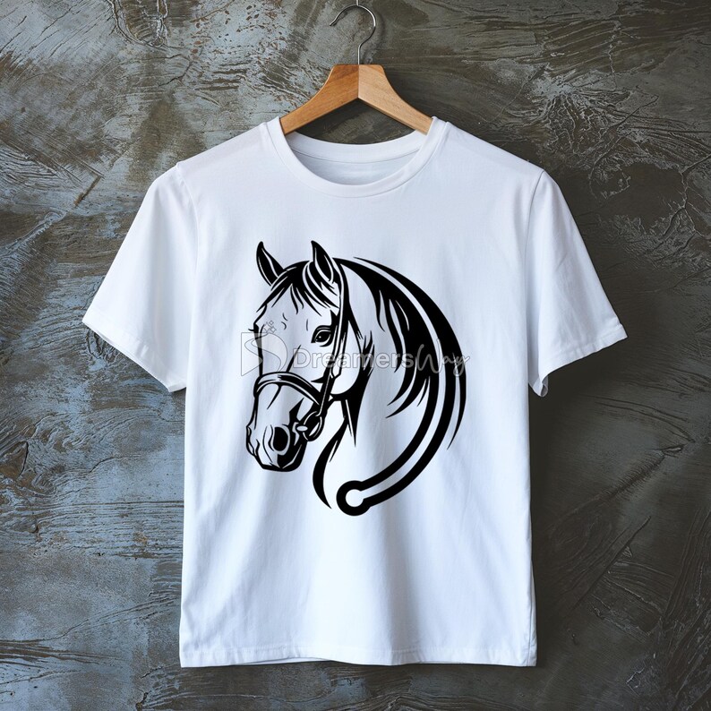 Horse Face Vector Illustration, Wall Art, Horse Svg, Printable ...