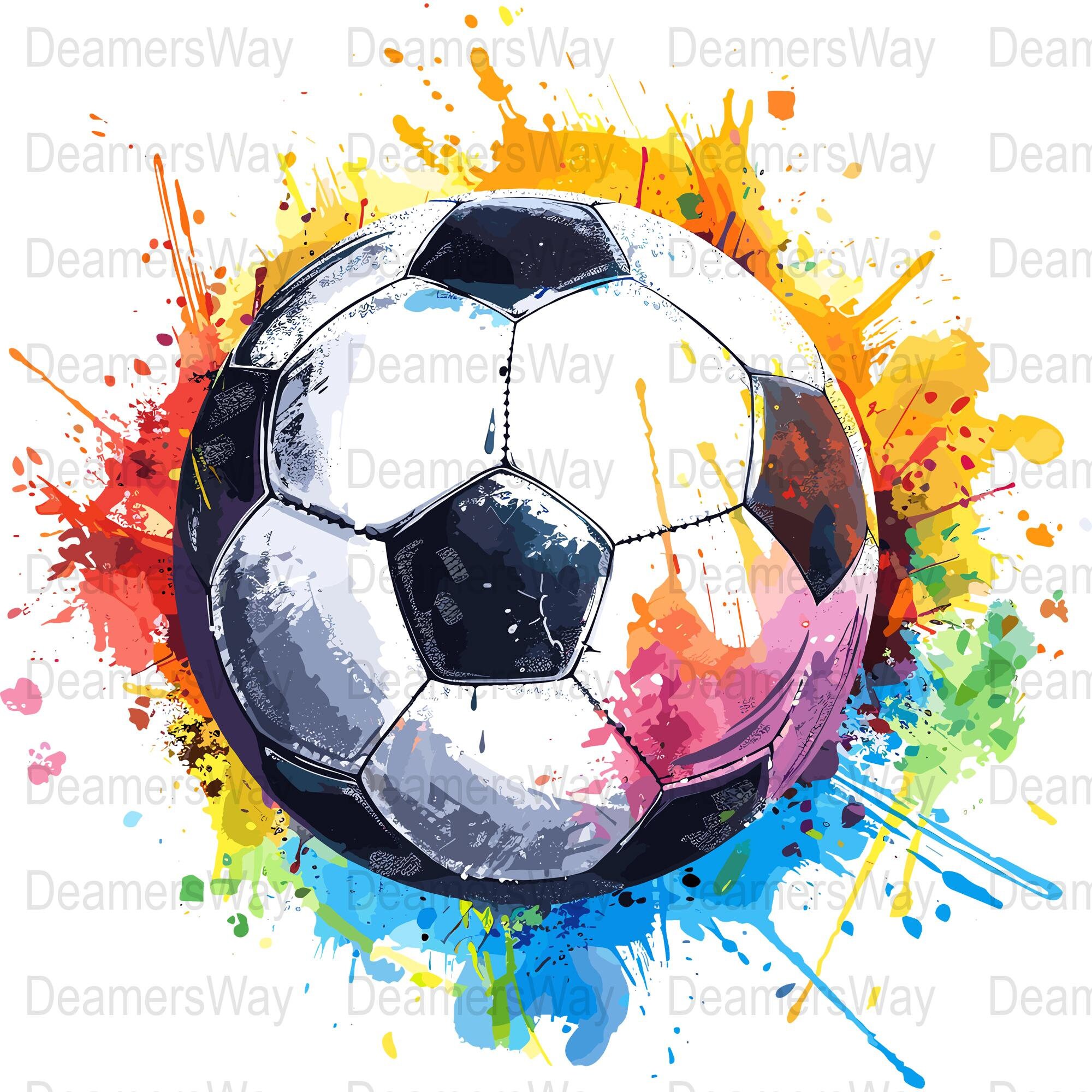 Colorful Soccer Ball Clipart Bundle: 10 High-quality Transparent Png ...