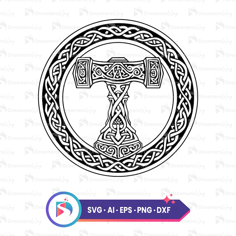 Mjolnir Svg - Etsy