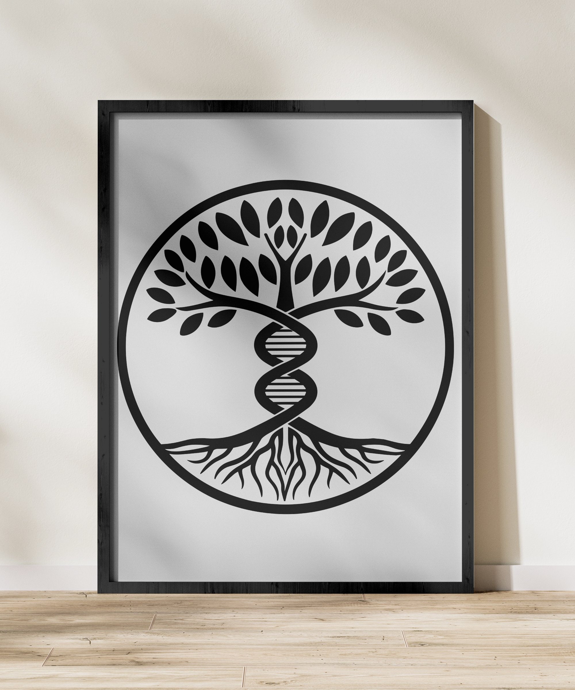Tree With Shape of Dna Vector Art Svg, Dxf, Png, Ai, Eps Files, Cricut ...