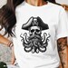 Pirate Skull With Octopus Vector Art, Svg, Pirate Hat Svg, Beard ...